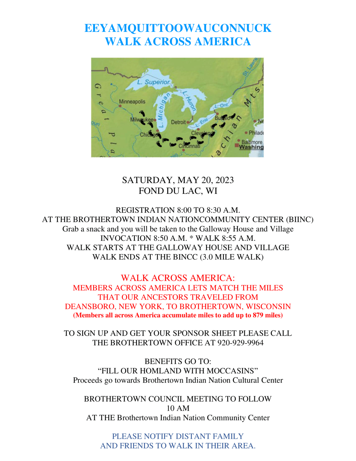 Eeyamquittoowauconnuck Walk Across America